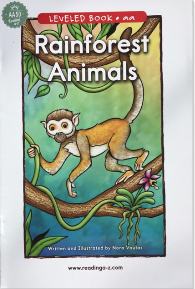 绘本故事Rainforest Animals RAZ Leveled Book aa50 适合 3 4岁 布克船长